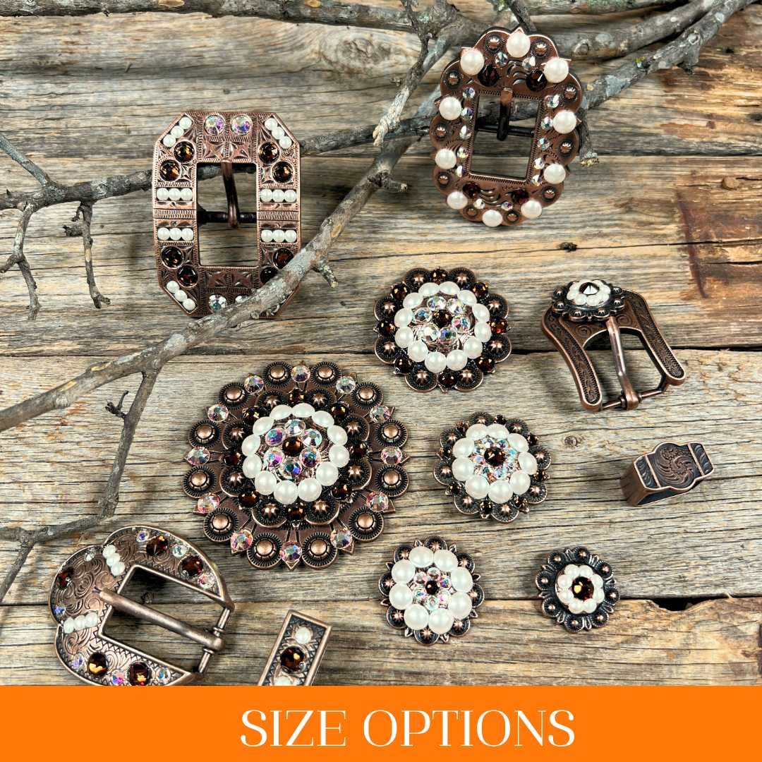 Copper Topaz - AB - Pearl - Crystal Conchos - Sizes From 1"-3" and ...