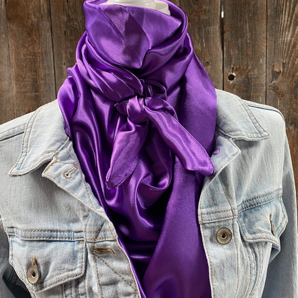 Purple Silk Scarf - Etsy
