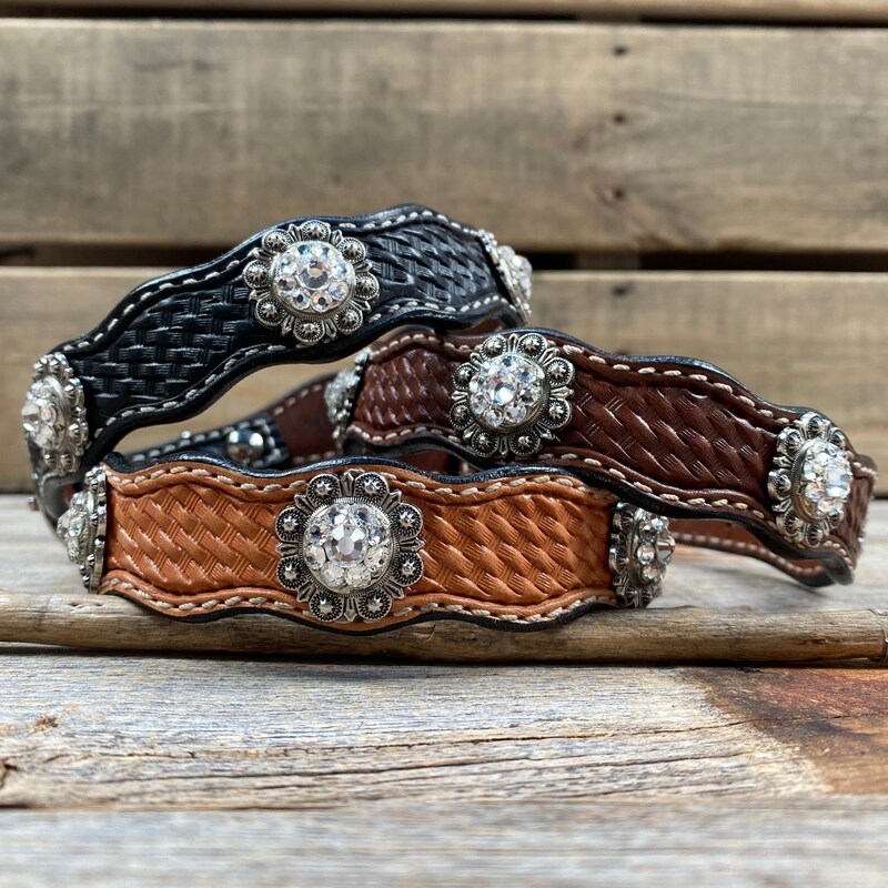 Dog Collar With Clear Beads - Etsy