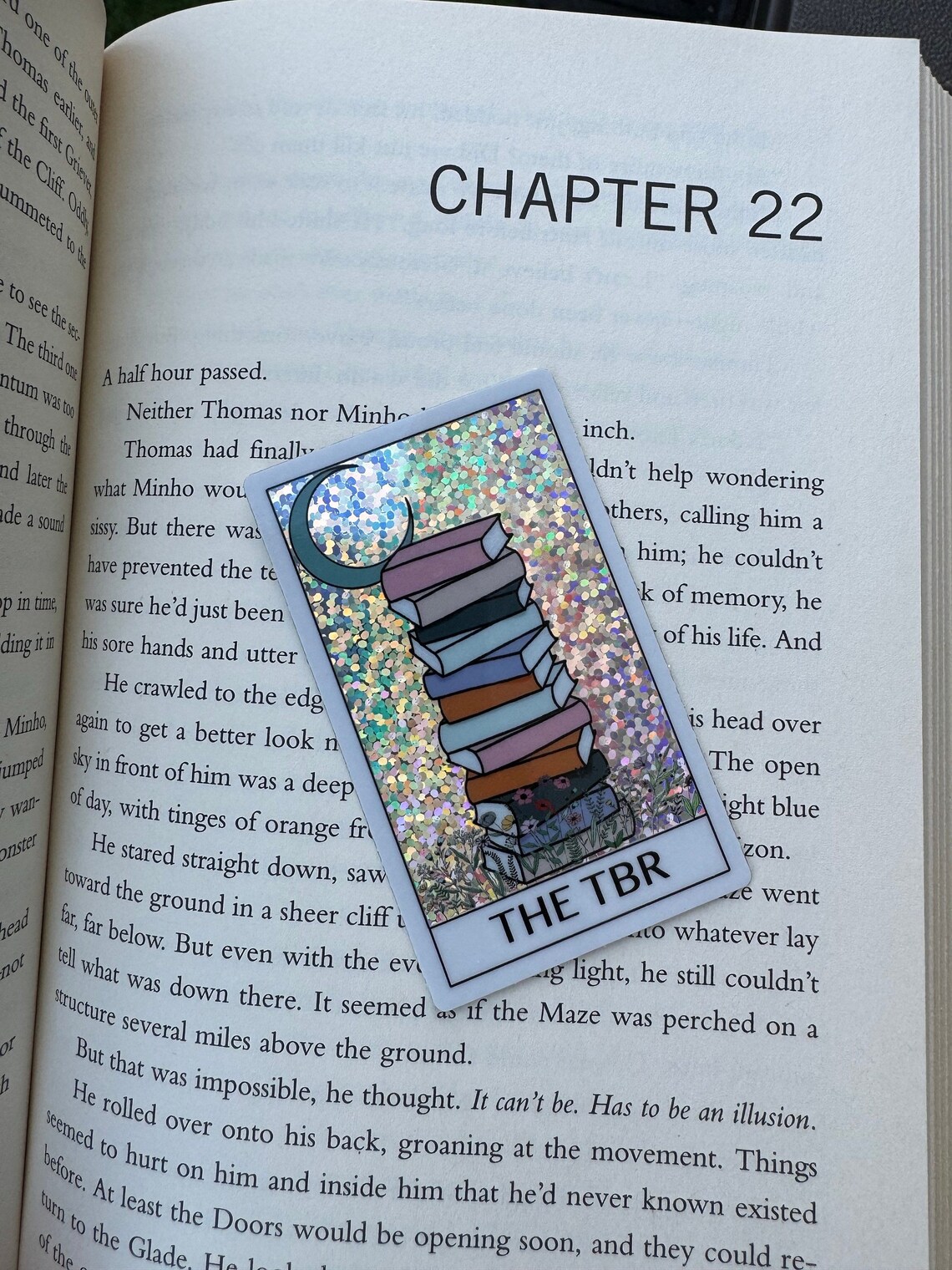The TBR Cut Sticker, Tarot Card Sticker, TBR Tarot Card Sticker, Book ...