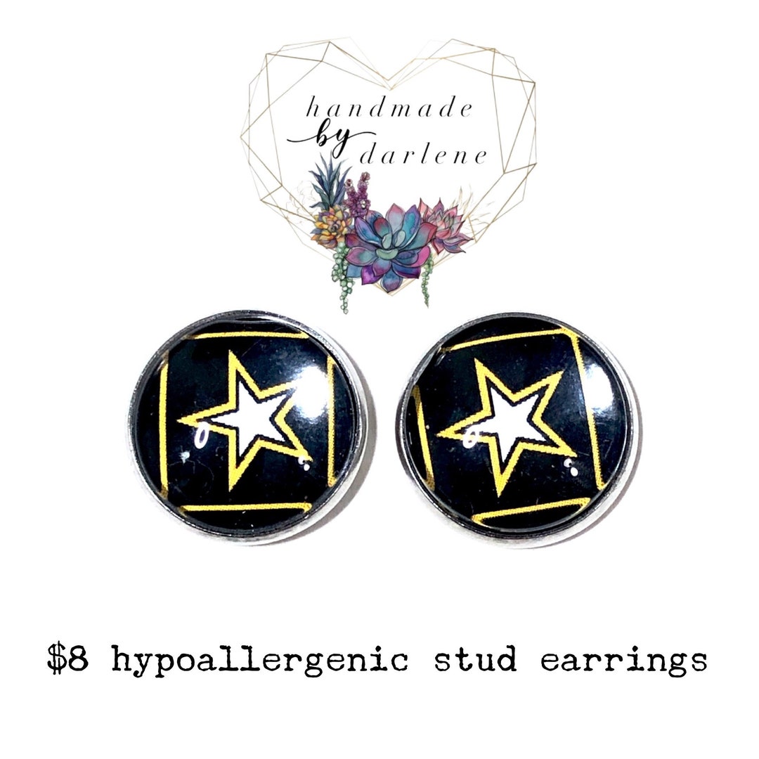 Military Earrings, Armed Forces Earrings, American Flag Earrings, Army ...