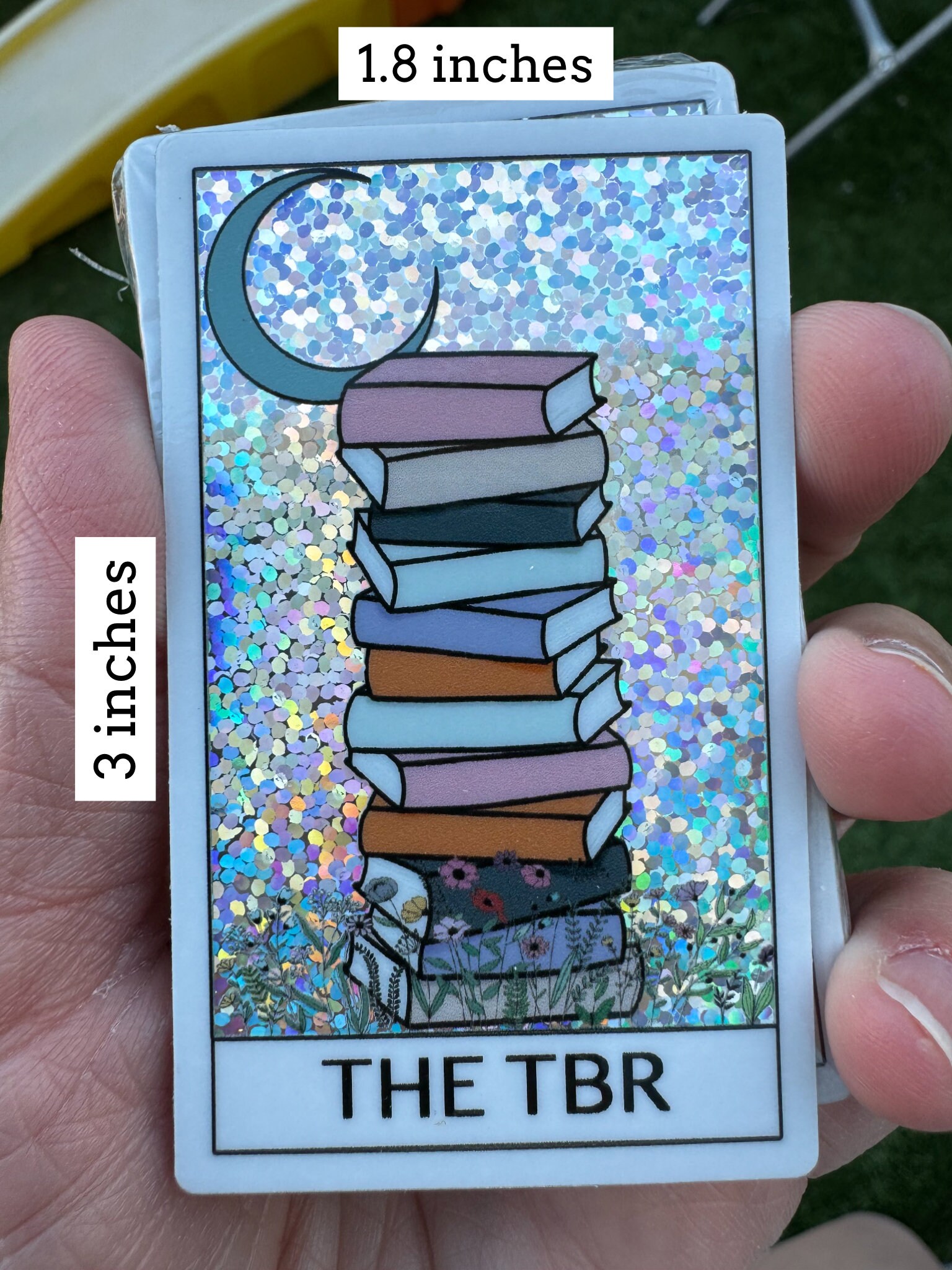 The TBR Cut Sticker, Tarot Card Sticker, TBR Tarot Card Sticker, Book ...
