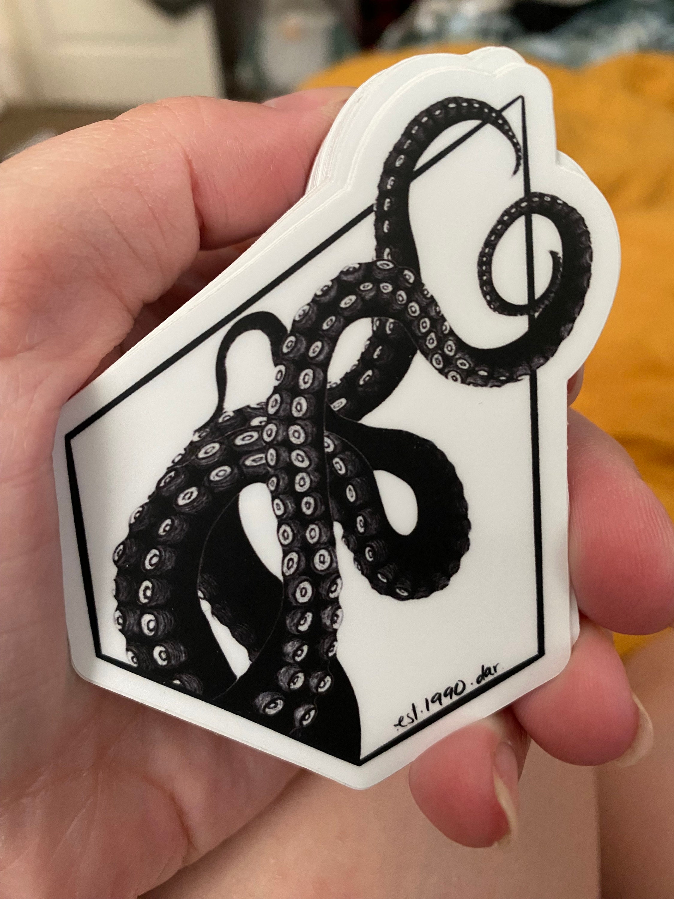 Tentacles Die Cut Sticker, Kraken Sticker, Stone Sticker, Support Small ...