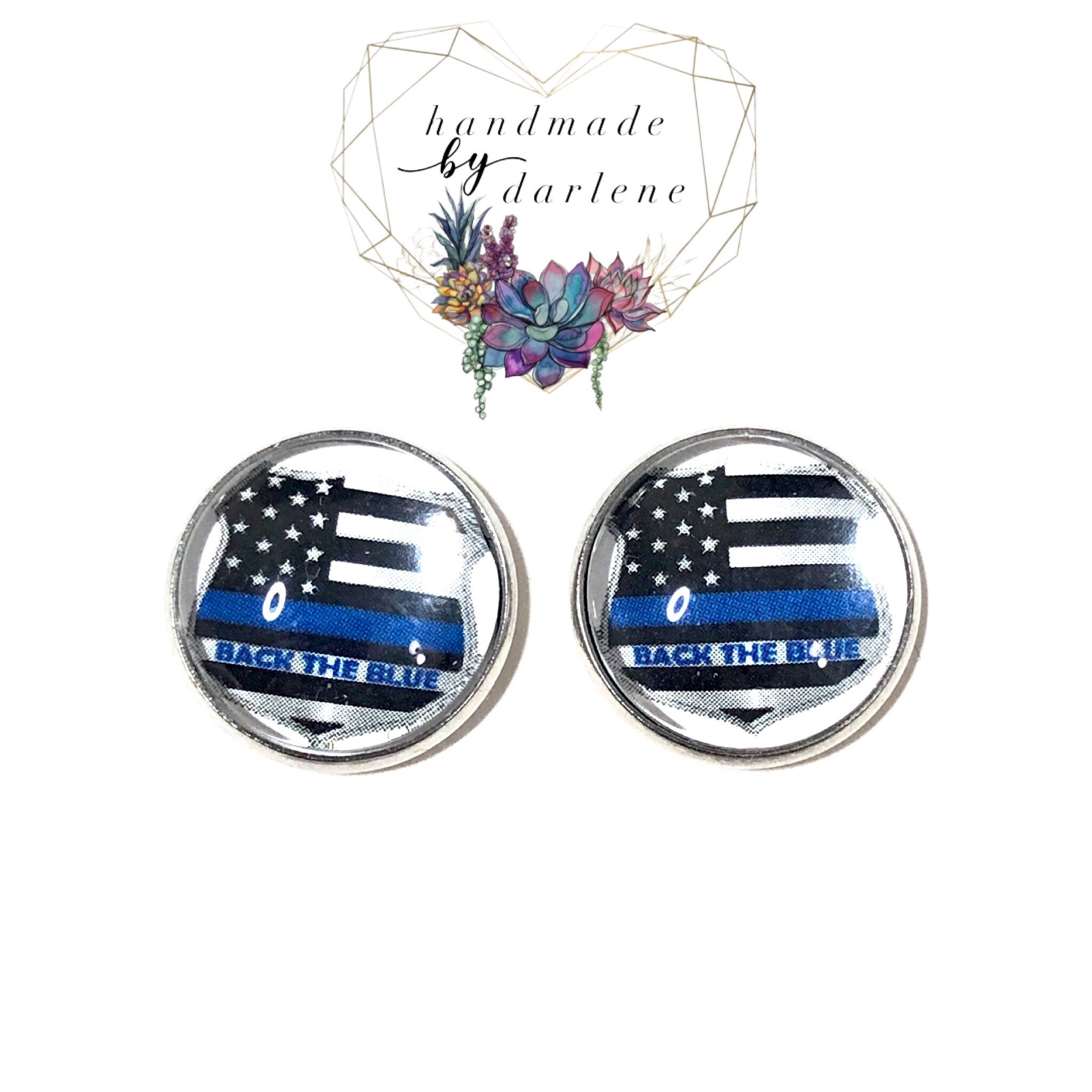 Back the blue earrings store