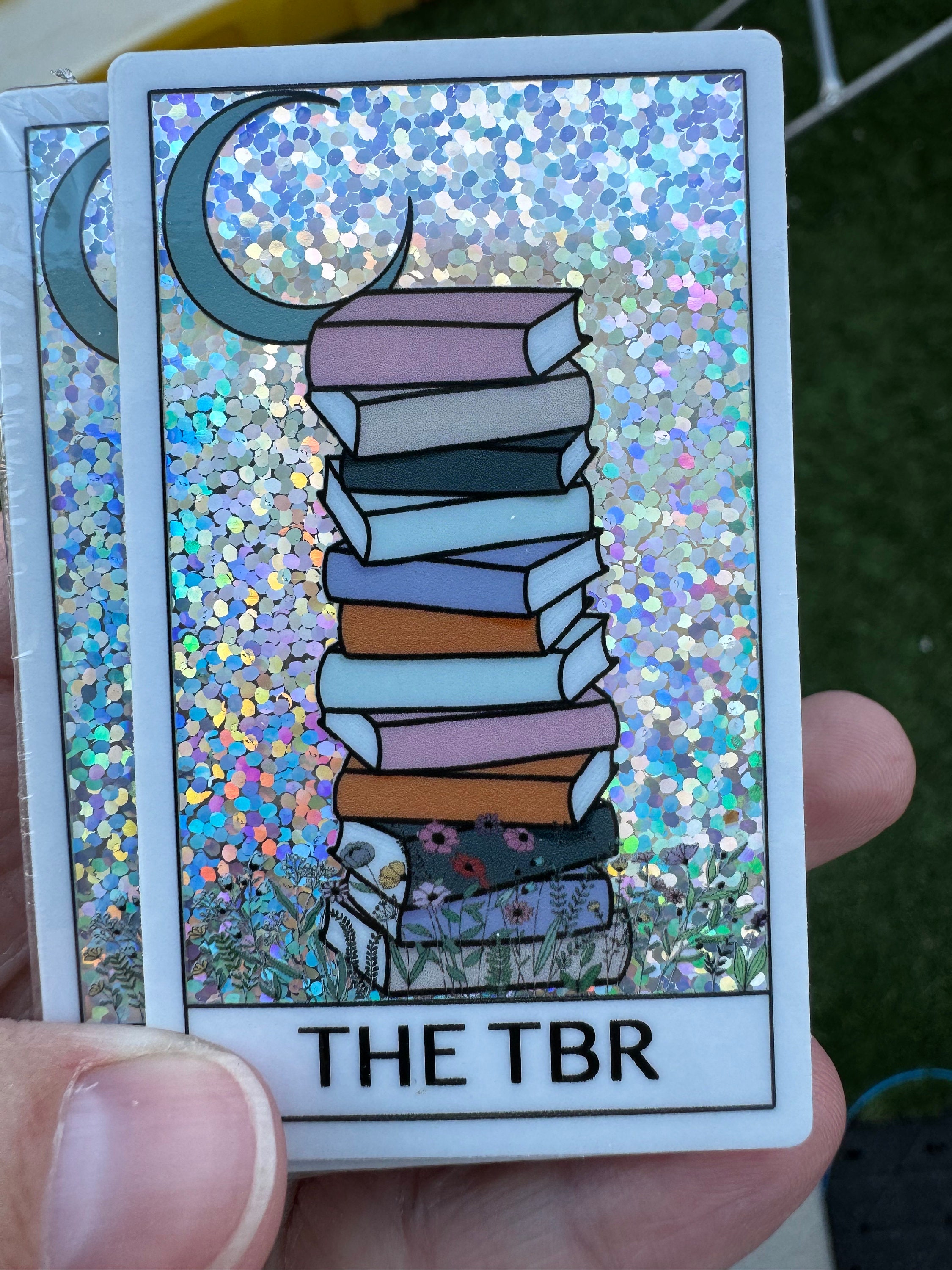 The TBR Cut Sticker, Tarot Card Sticker, TBR Tarot Card Sticker, Book ...