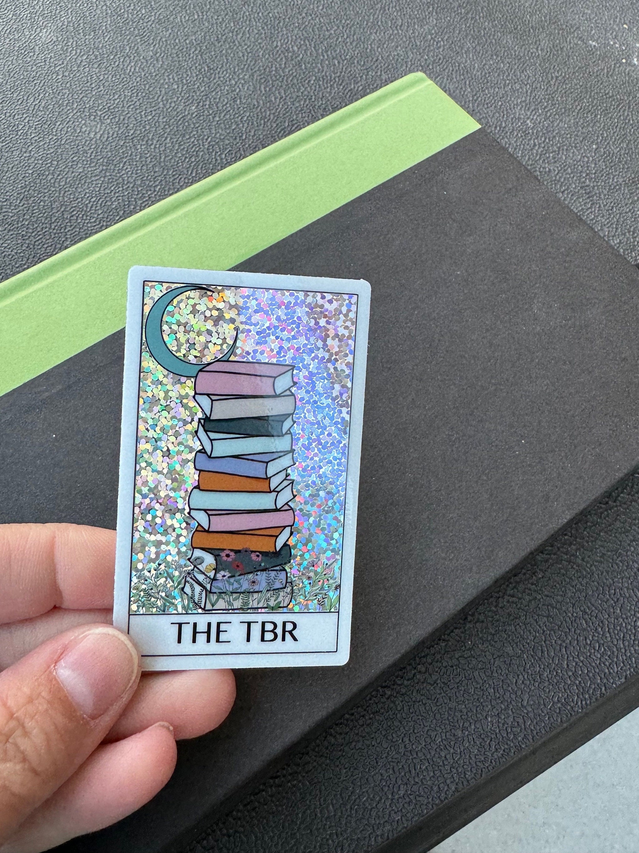 The TBR Cut Sticker, Tarot Card Sticker, TBR Tarot Card Sticker, Book ...