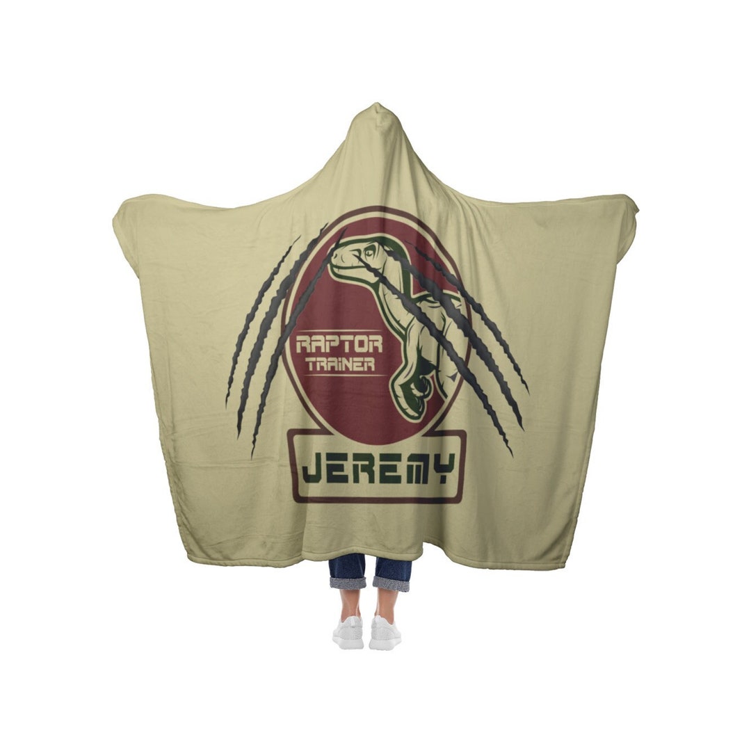 Personalized Raptor Trainer Dinosaur Trainer Hooded Blanket - Etsy