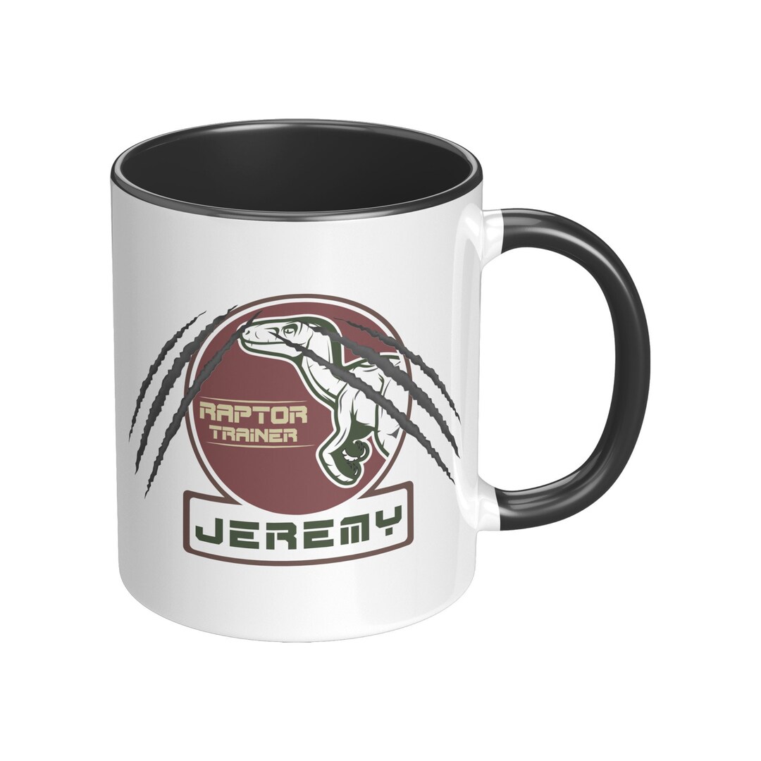 Personalized Raptor Trainer, Dinosaur Trainer 11oz Coffee Accent Mug - Etsy