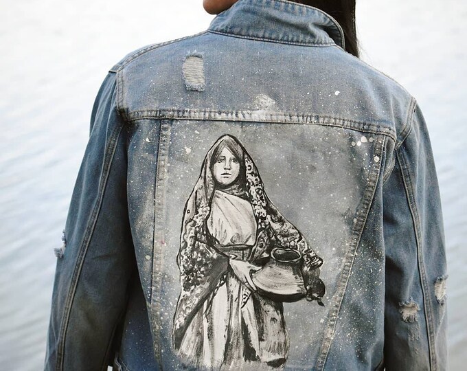 Women and Their Pots Denim Jacket - Etsy