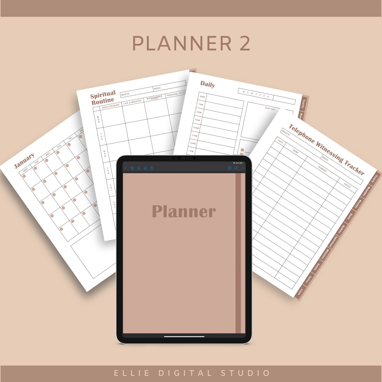 JW Digital Planner Bundle | JW Ministry Planner | Service Planner ...