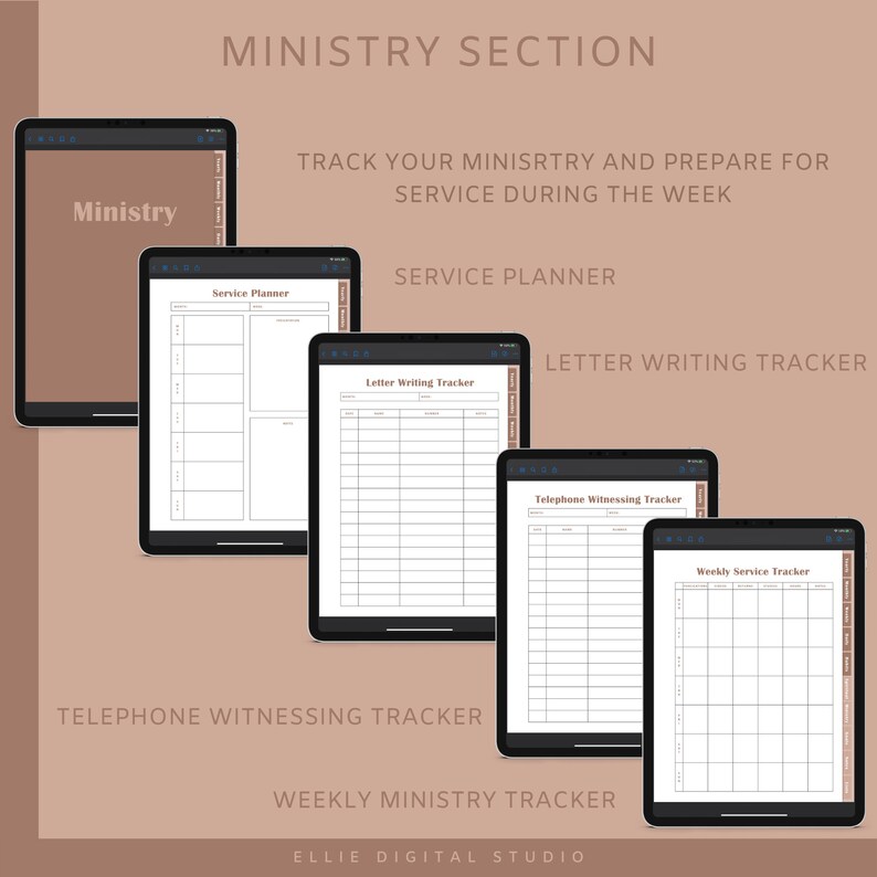 JW Digital Planner JW Ministry Planner Service Planner - Etsy