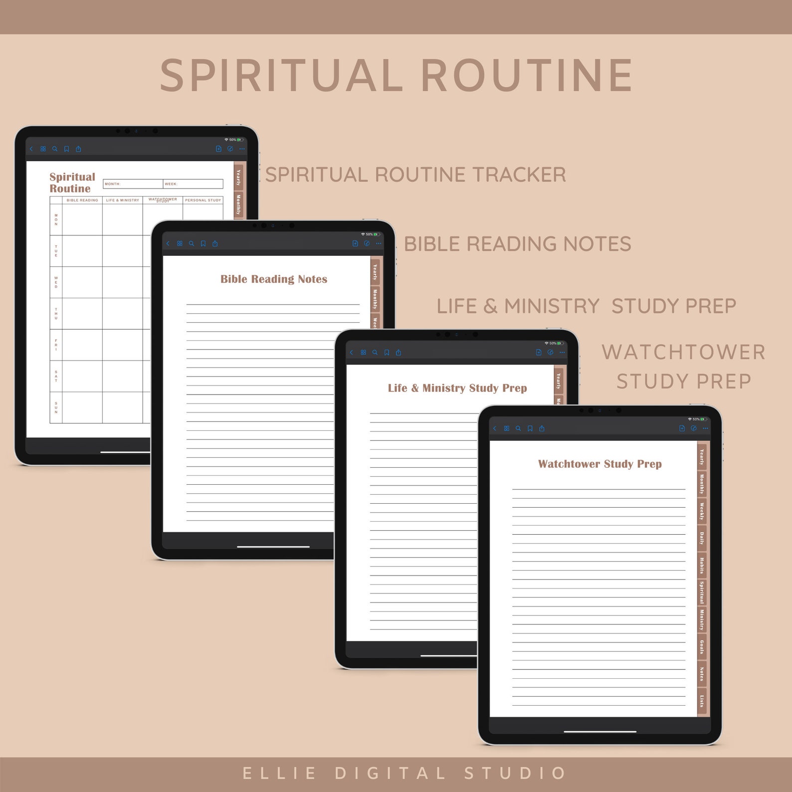 JW Digital Planner Bundle | JW Ministry Planner | Service Planner ...