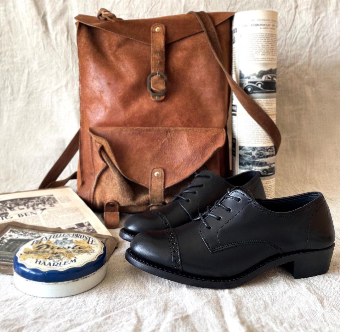 1940s Service Shoes Womens in Black - Etsy