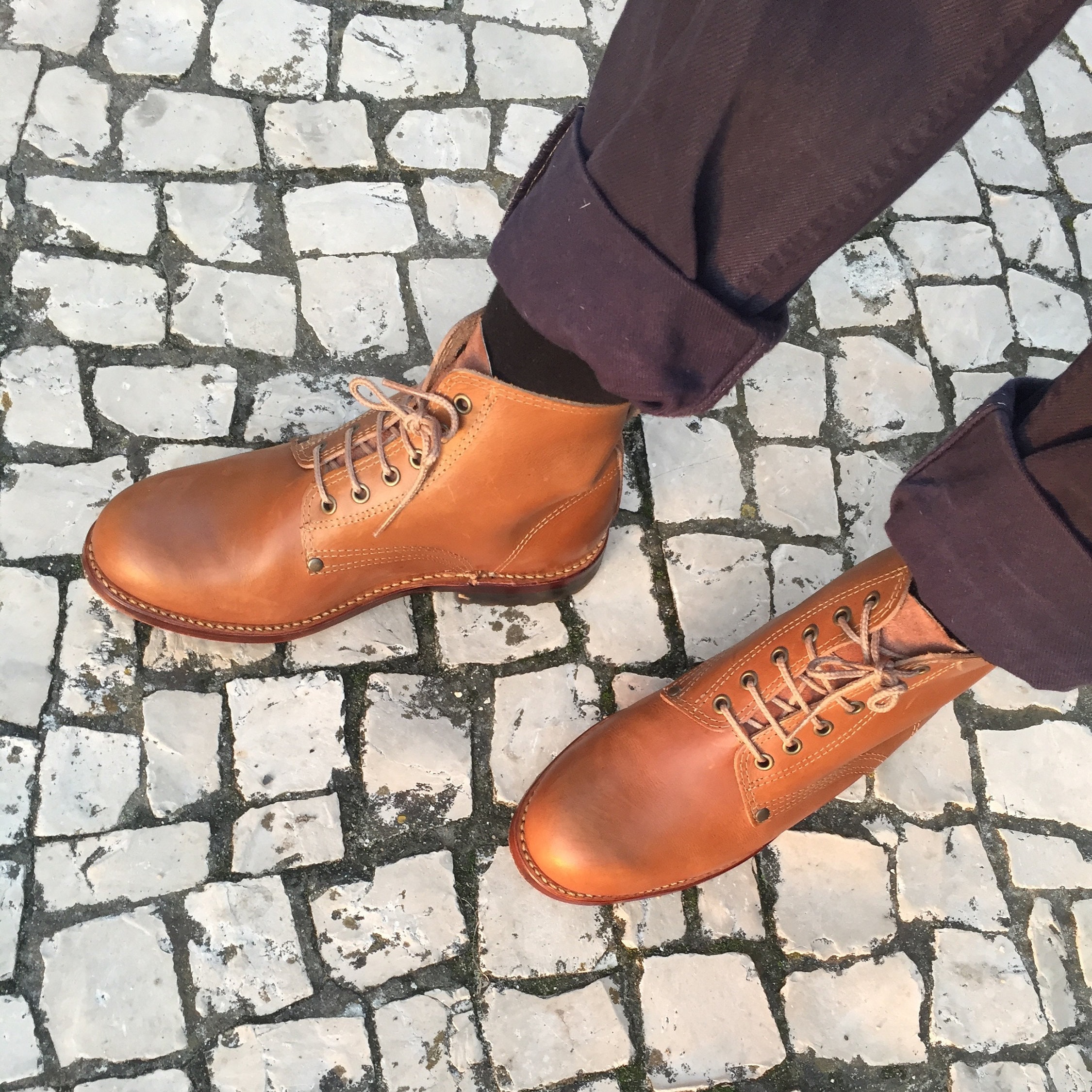 Simple lace up leather boots — JoBear.Boots