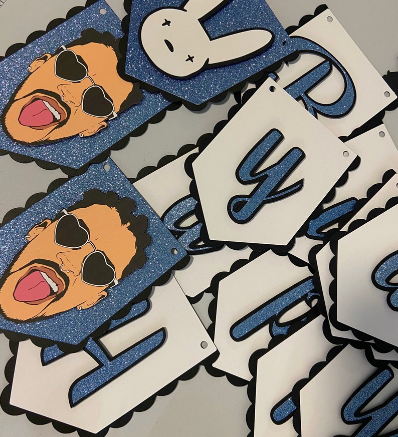 Bad Bunny Inspired Banner/ Bad Bunny Theme Party | Etsy