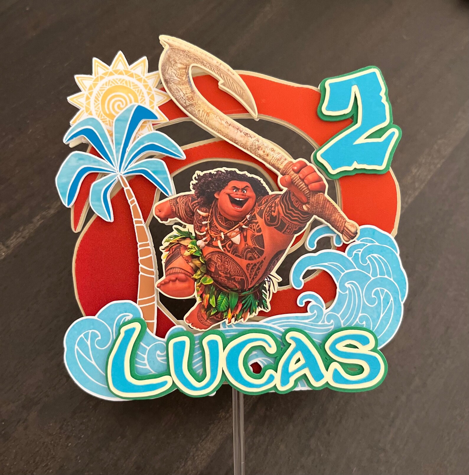 Maui Cake Topper/ Maui Theme Cake Topper - Etsy
