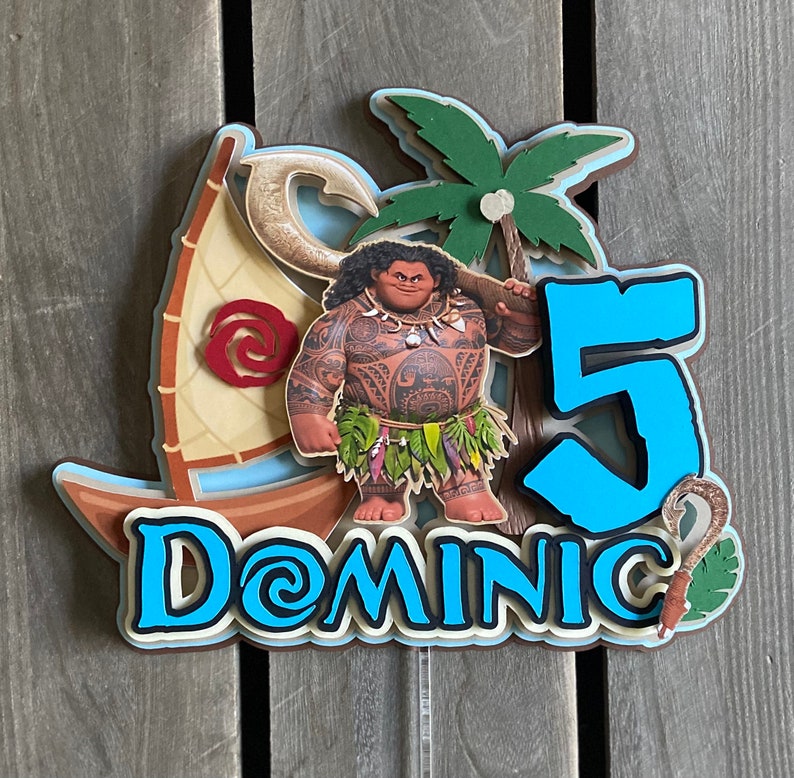 Maui Cake Topper/ Maui Theme Cake Topper - Etsy