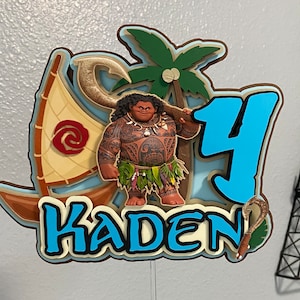 Maui Cake Topper/ Maui Theme Cake Topper - Etsy