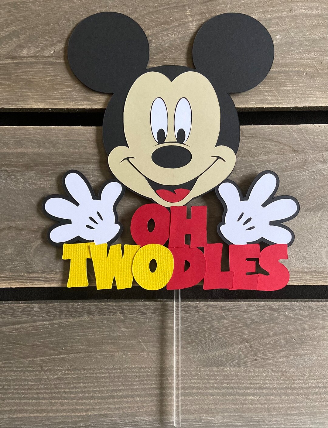 Oh Twodles Mickey Inspired Cake Topper, 2nd Birthday Cake Topper, Oh ...