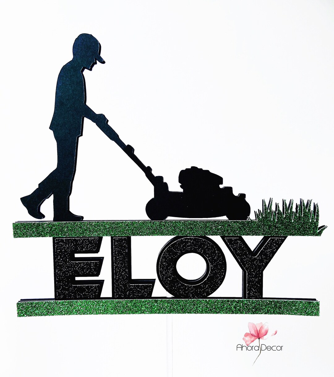 Gardening/mowing Cake Topper - Etsy