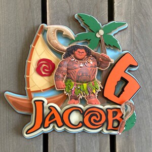 Maui Cake Topper/ Maui Theme Cake Topper - Etsy