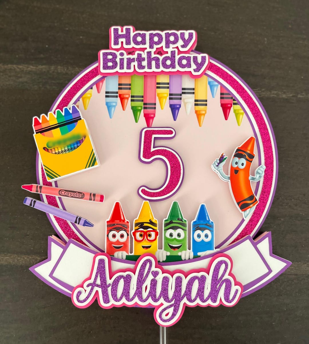 Crayons Theme Cake Topper/ Art Theme Cake Topper - Etsy