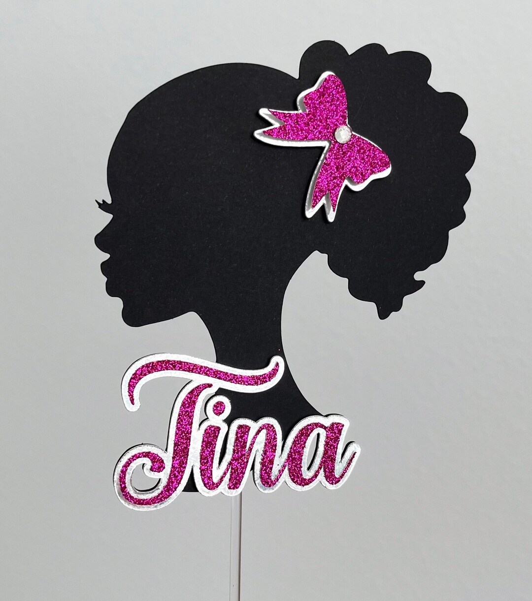 Afro Princess Silhouette Cake Topper/ Centerpiece Pick - Etsy
