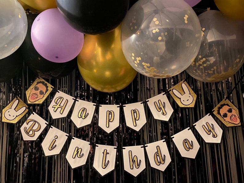 Bad Bunny Inspired Banner/ Bad Bunny Theme Party | Etsy