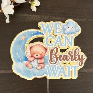 Teddy Bear Theme Cake Topper/ Teddy Bear Theme Baby Shower Topper - Etsy