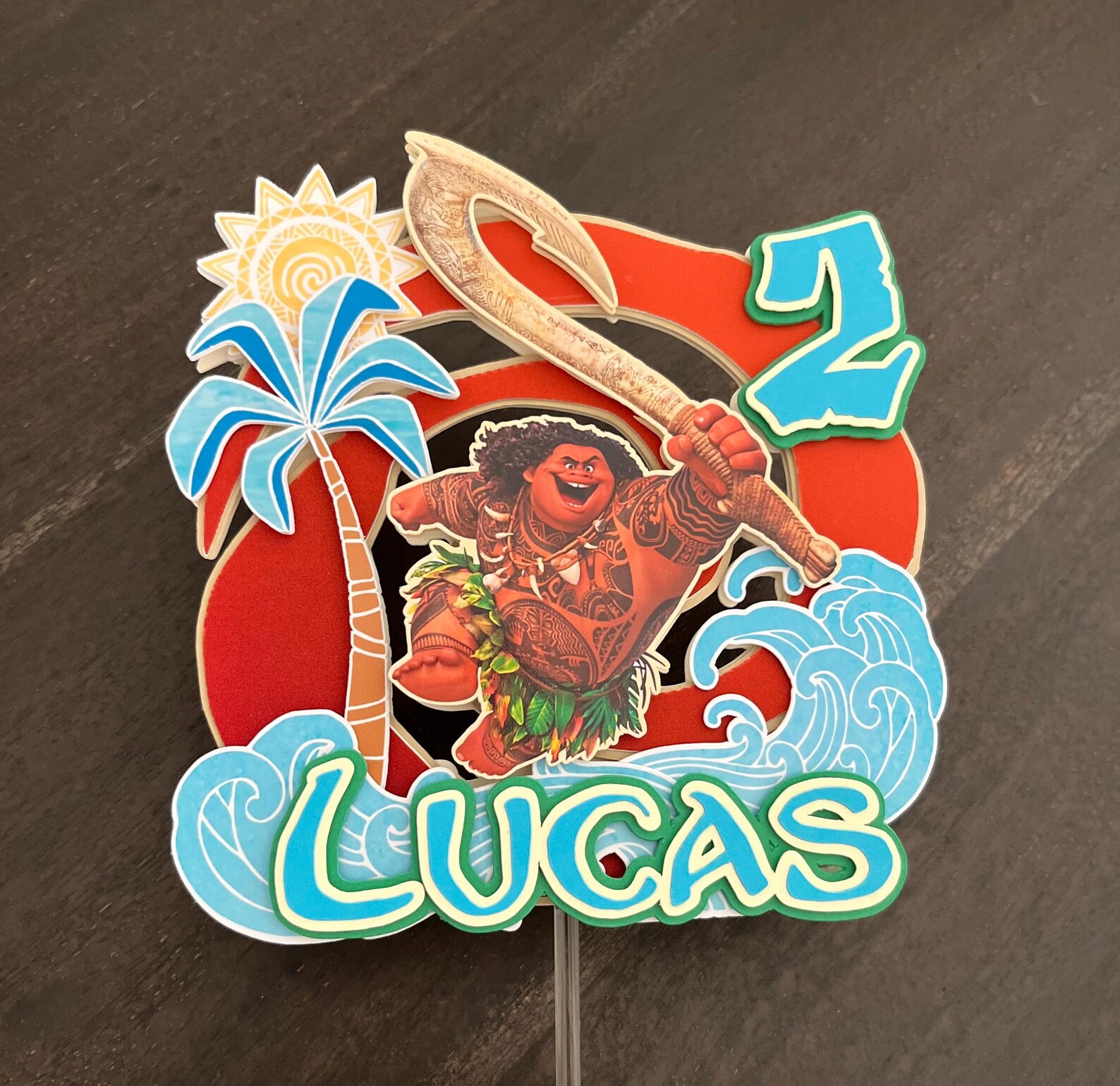Maui Cake Topper/ Maui Theme Cake Topper - Etsy