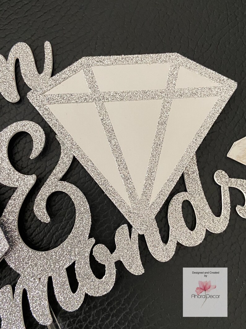 Denim and Diamonds Cake Topper/denim and Diamonds Party - Etsy