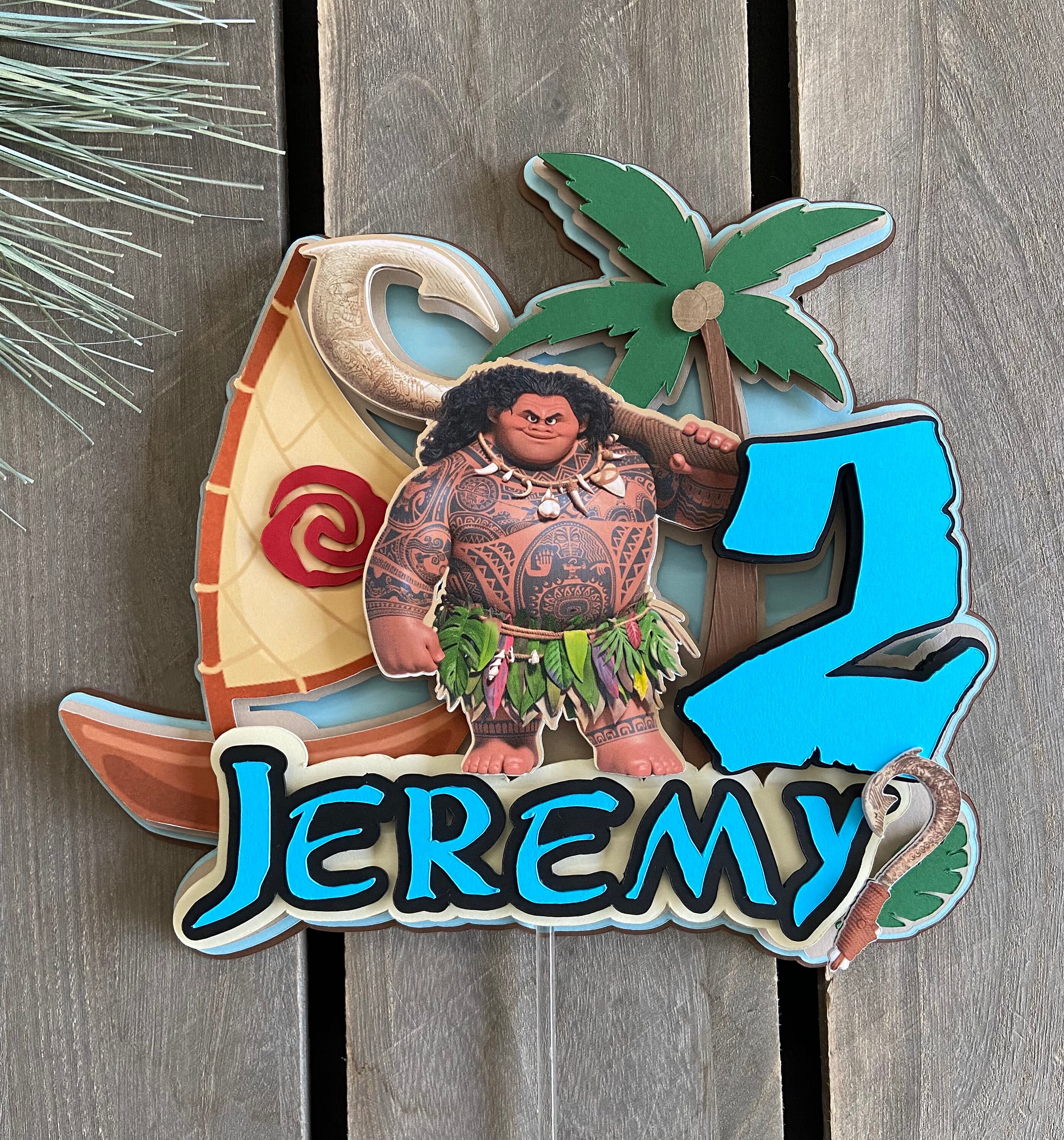 Maui Cake Topper/ Maui Theme Cake Topper - Etsy