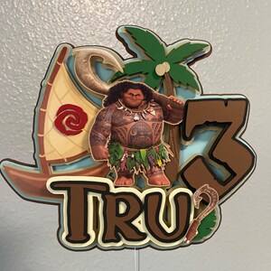 Maui Cake Topper/ Maui Theme Cake Topper - Etsy