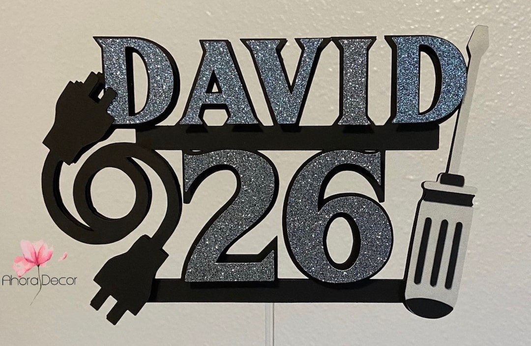 Electrician Cake Topper - Etsy