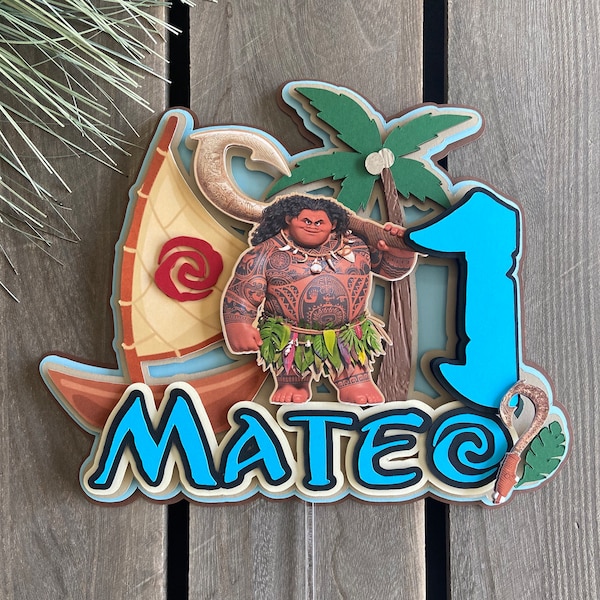 Maui Cake Topper - Etsy