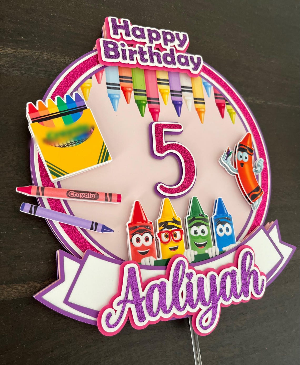 Crayons Theme Cake Topper/ Art Theme Cake Topper - Etsy