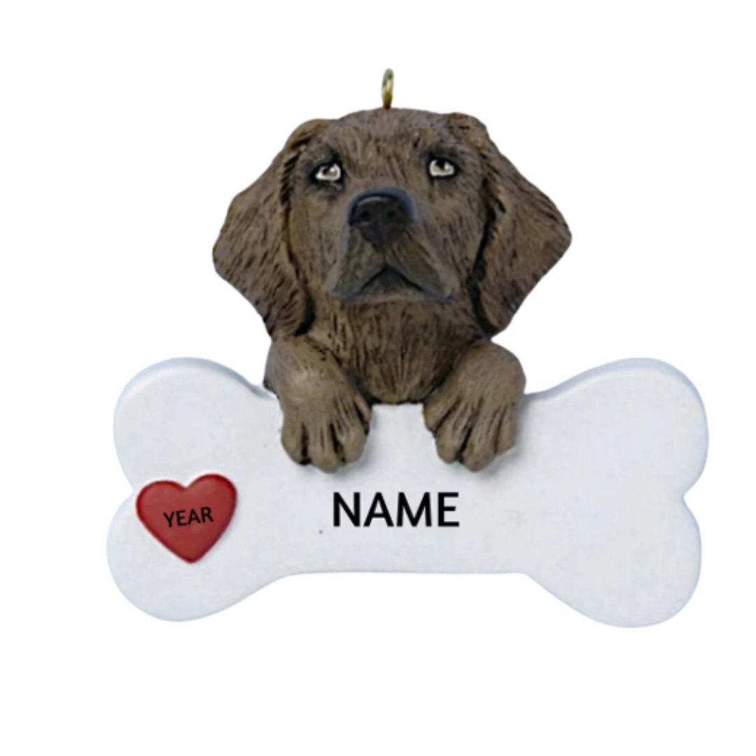 Chocolate Lab Christmas Ornament- Personalized Labrador Dog Ornament ...