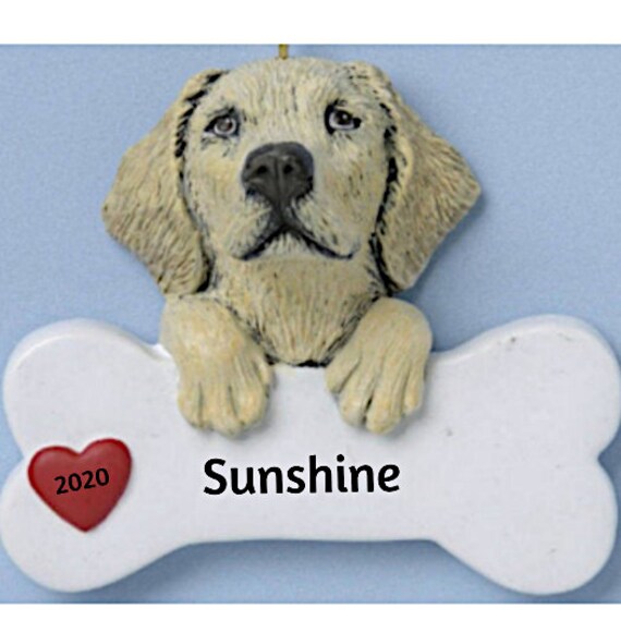 Yellow Labrador Retriever Personalized Christmas Ornament | Etsy