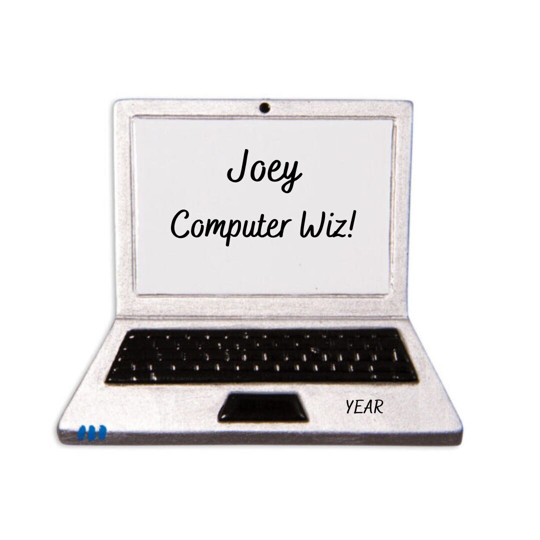 Personalized Laptop Computer Ornament - Laptop Ornament - Information ...