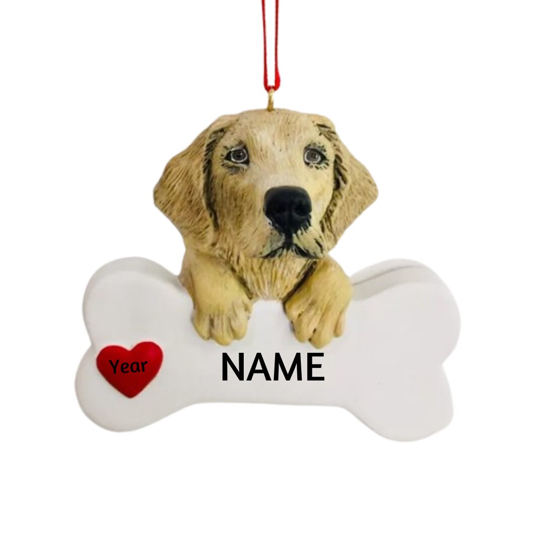 Yellow Labrador Retriever Personalized Christmas Ornament- Yellow Lab ...