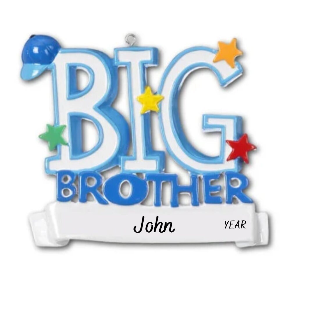 Big Brother Sign Personalized Christmas Ornament New Big Brother Letter ...
