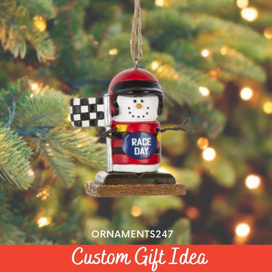 S'mores Race Car Driver Holiday Christmas Ornament Racing Ornament 2024 ...