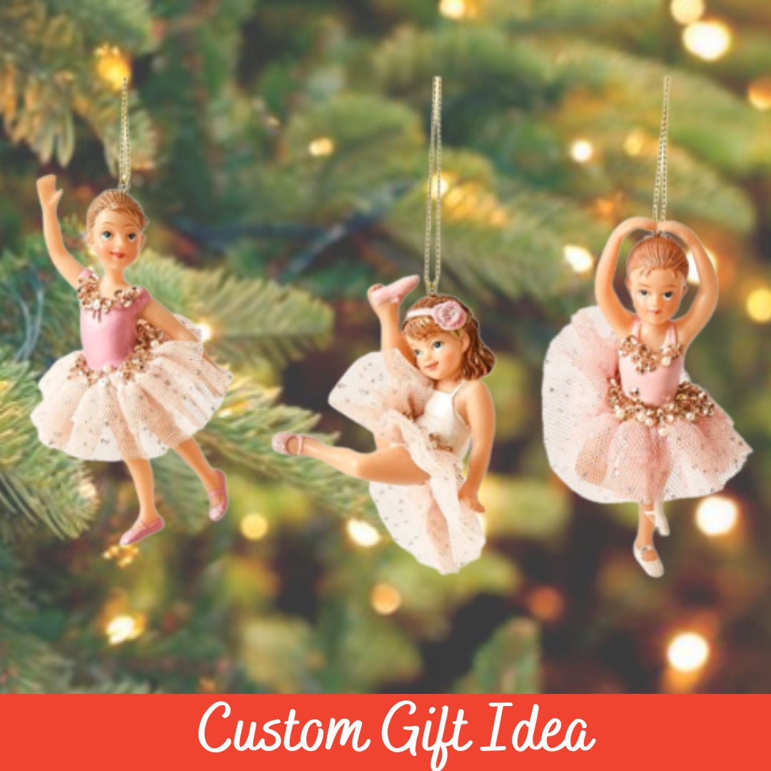 Ballerina Girls With Tutu Holiday Christmas Ornaments - Ballet ...