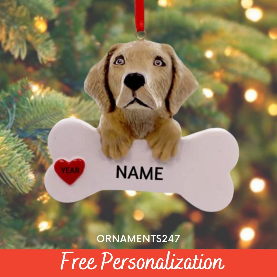 Yellow Labrador Retriever Personalized Christmas Ornament - Etsy