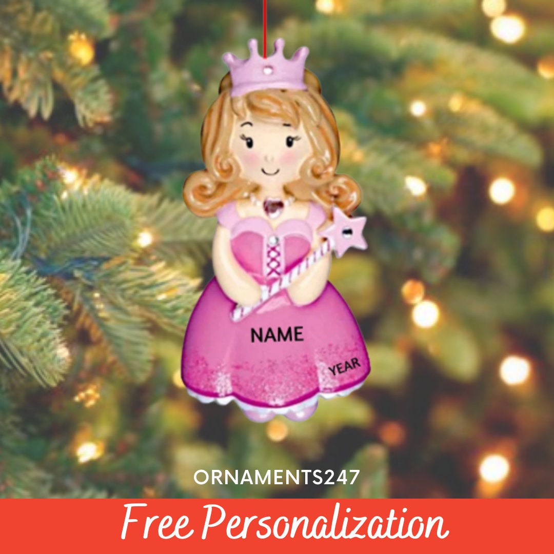 Personalized Princess Christmas Ornament - Princess Gift, Fairy ...