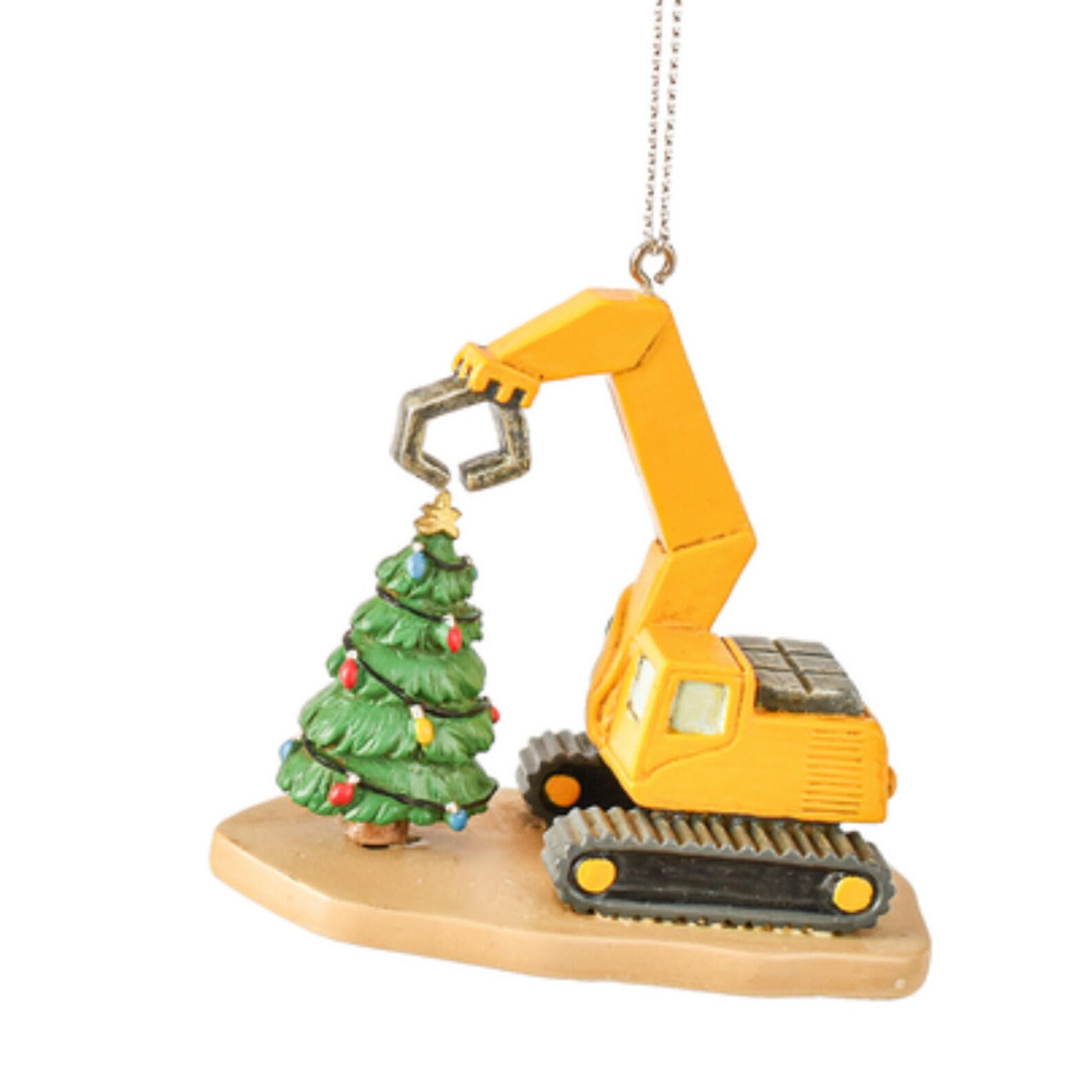 Festive Yellow Pave Loader and Excavator Christmas Ornament 2026 - Etsy