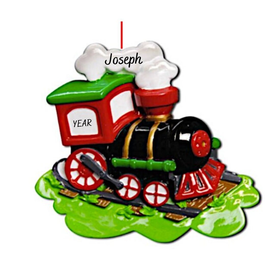 Personalized Train Christmas Ornament - Steam Engine Ornament ...