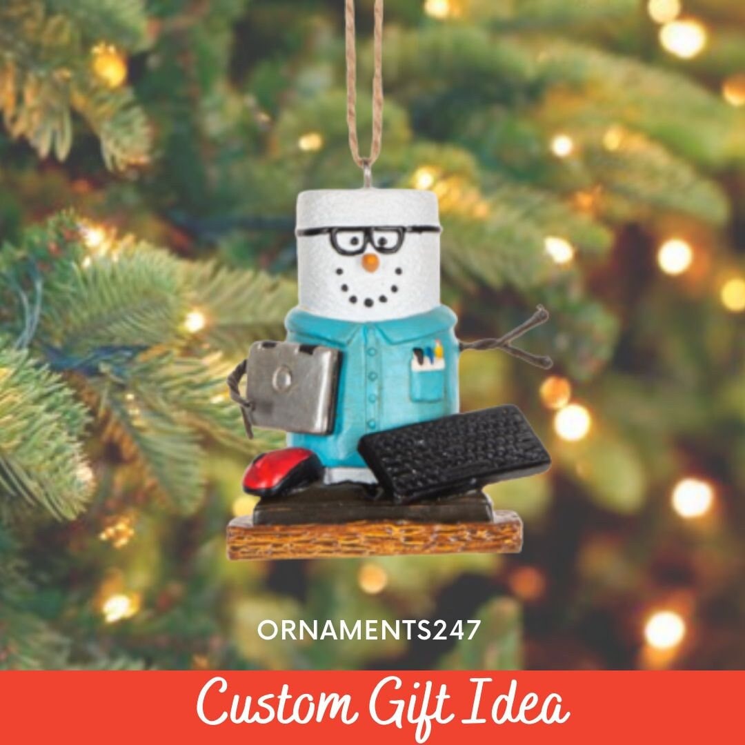 Personalized S'mores Information Technology Worker Ornament - Computer ...