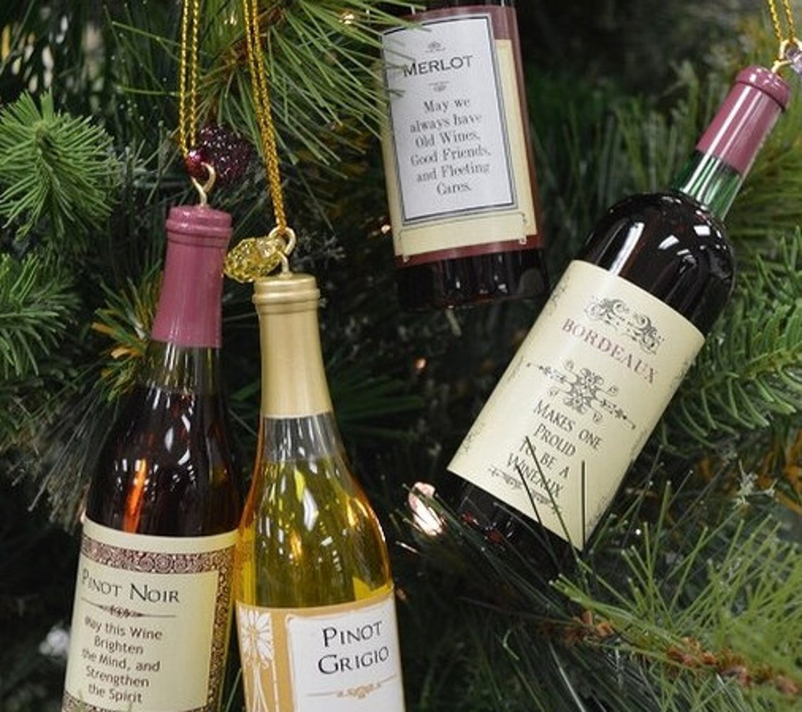 Wine Bottles for the Wine Lover Holiday Christmas Ornament | Etsy
