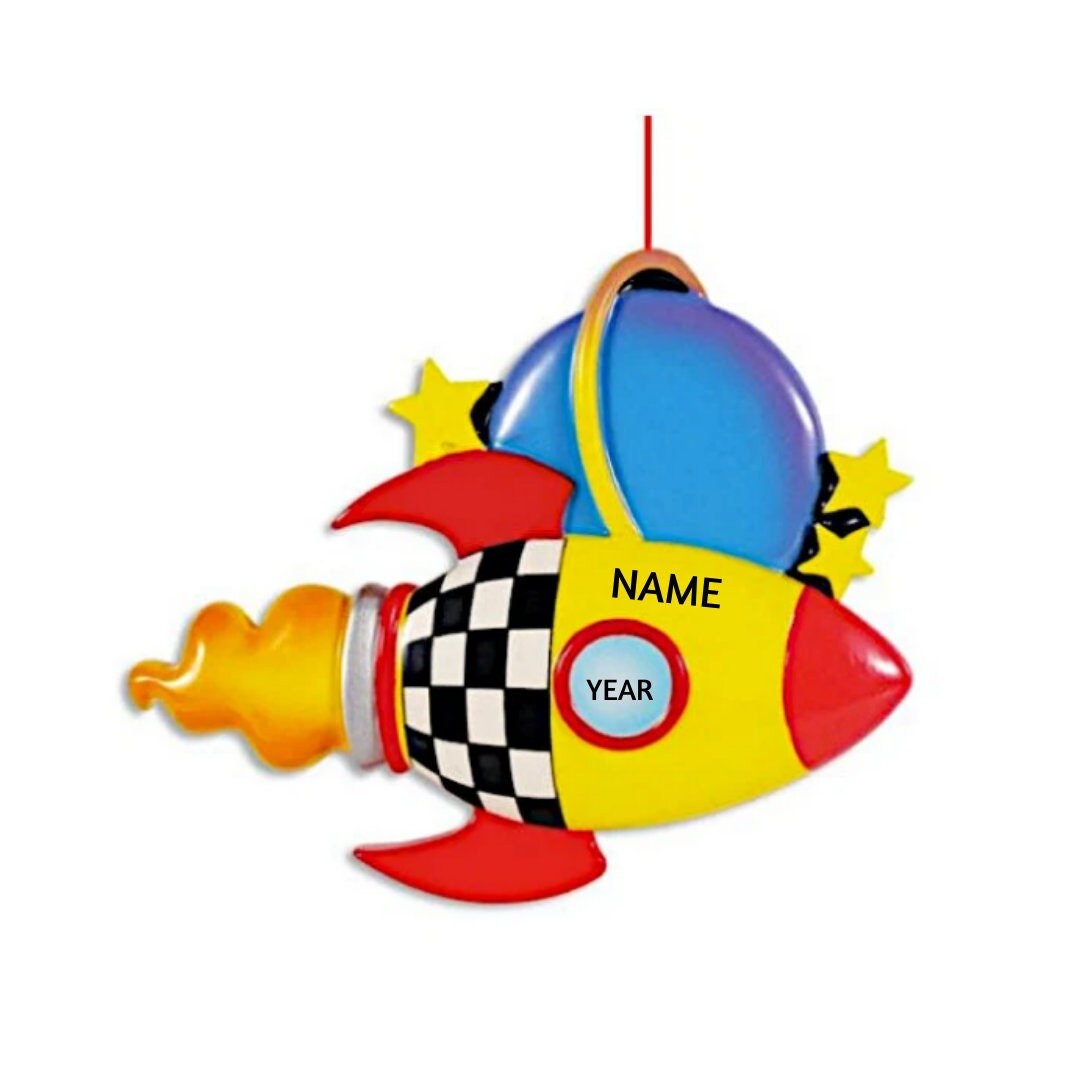 Personalized Rocket Christmas Ornament - Rocket Ship Ornament, Space ...